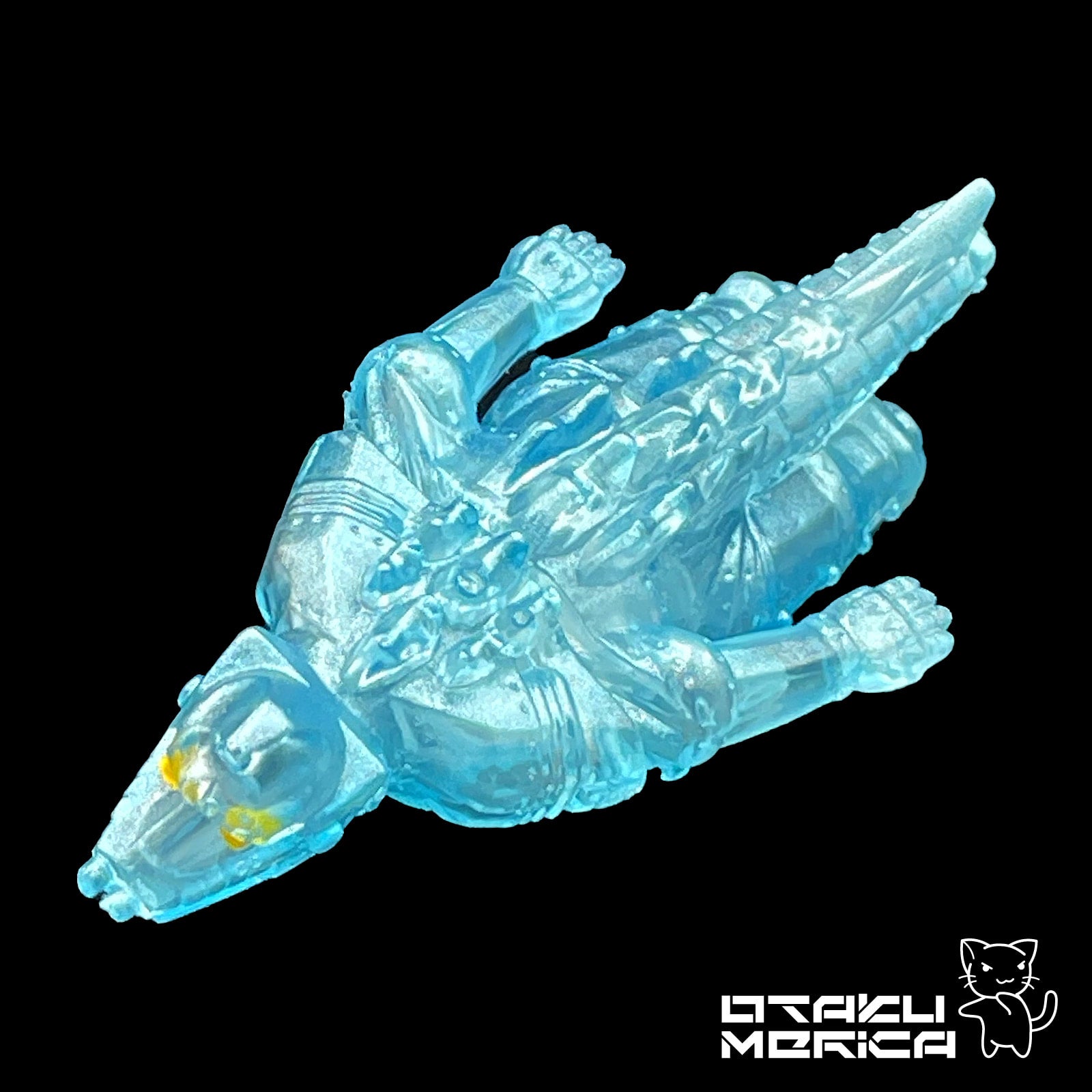 Marusan Margacha Flying MechaGodzilla 1974 (Blue Clear) Kaiju Sofubi | Otakumerica