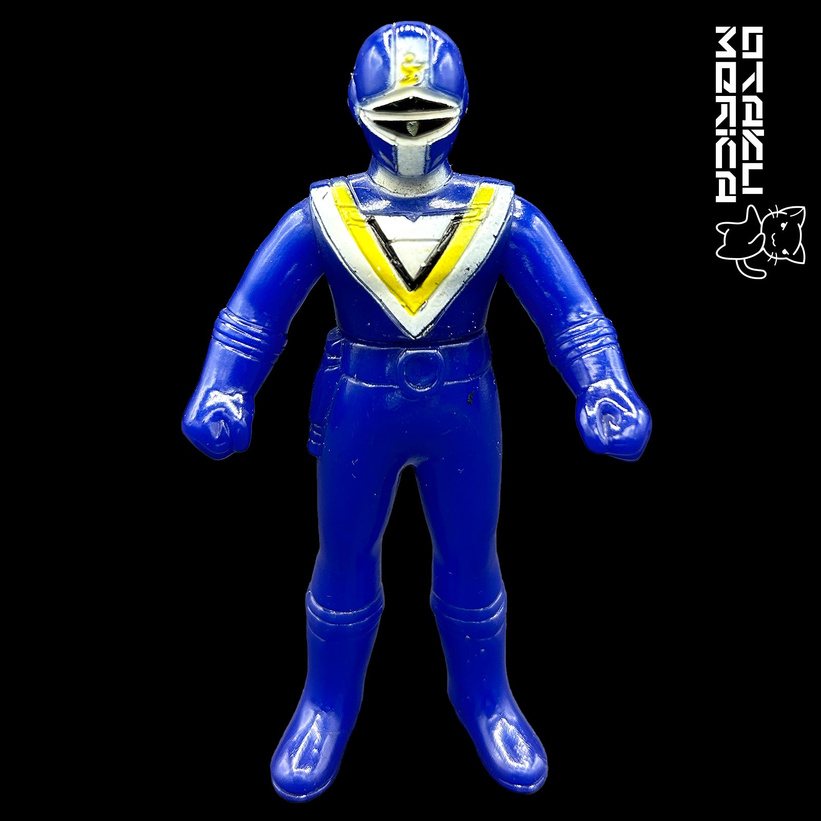 Bandai 1998 Chikyu Sentai Fiveman Blue Ranger - Mini Sofubi Figure ...