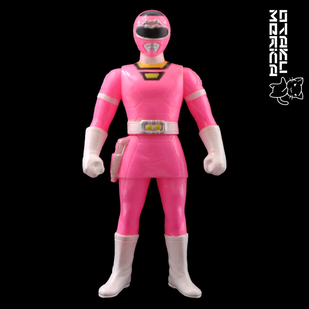 Bandai 1997 Gekisou Sentai Carranger Pink Ranger - Sofubi Figure ...
