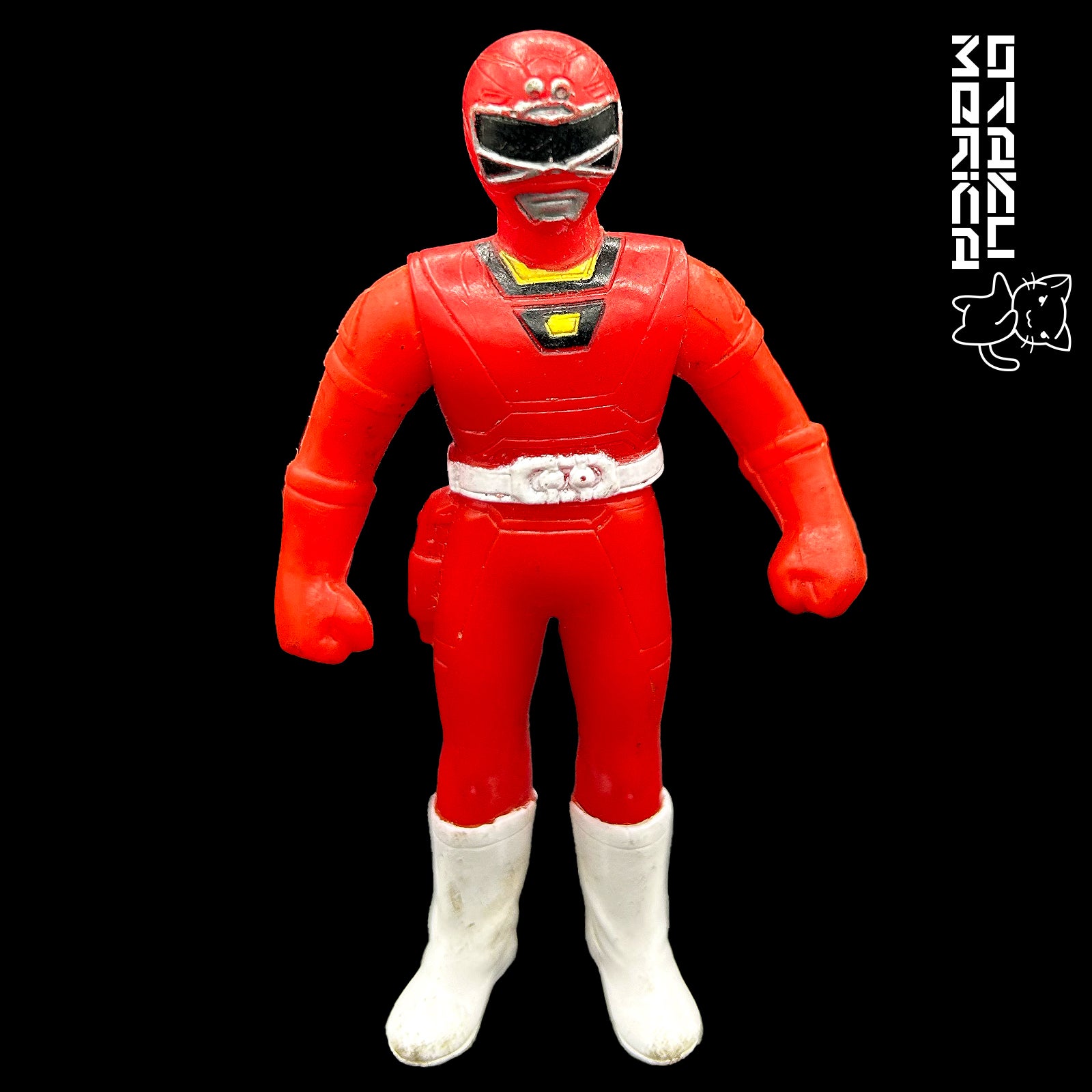Bandai 1996 Gekisou Sentai Carranger Red Ranger - Mini Sofubi Figure ...