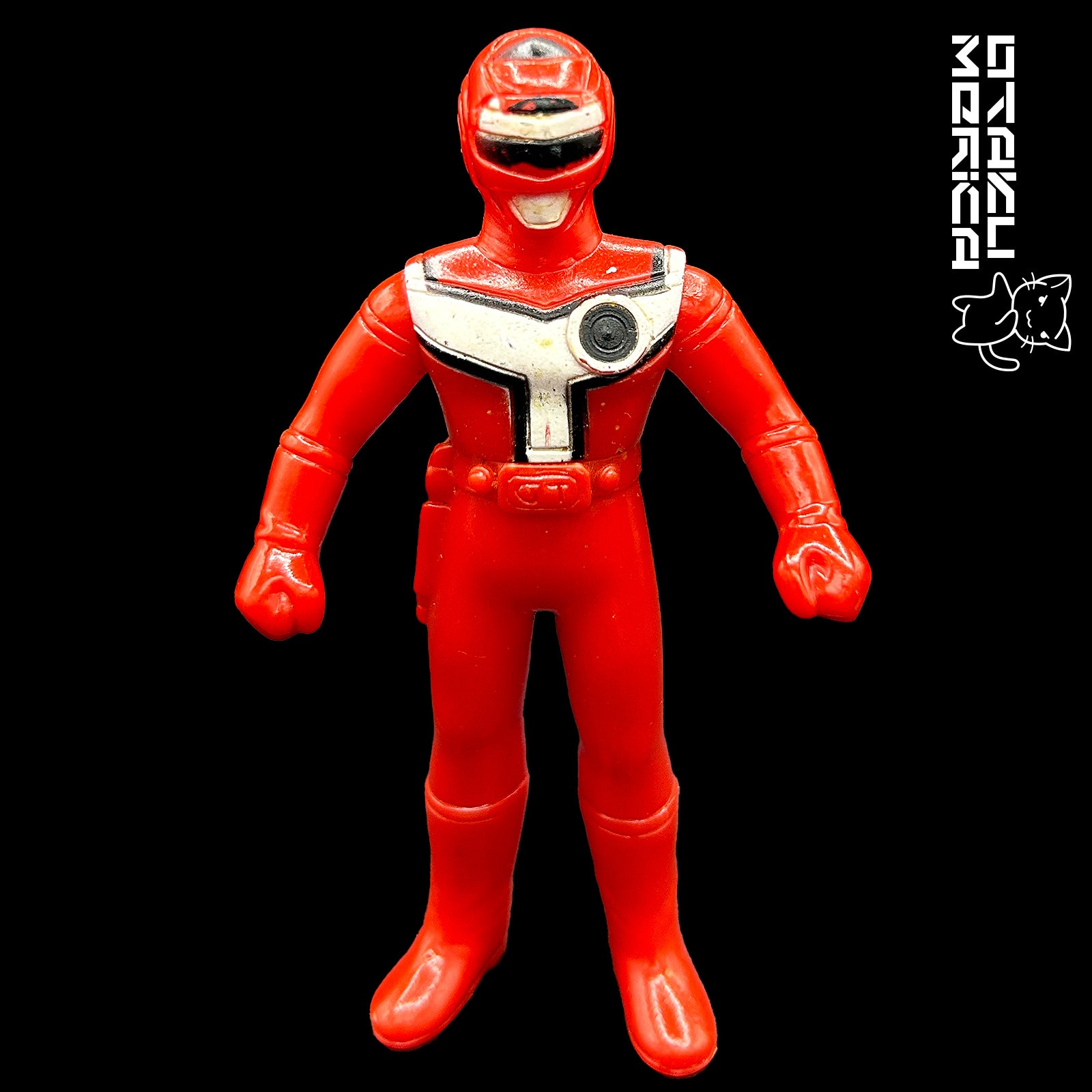 Bandai 1989 Kousoku Sentai Turboranger Red Turbo - Mini Sofubi Figure ...
