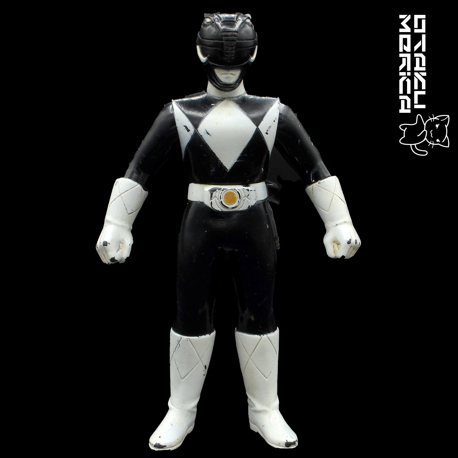 Bandai 1992 Kyōryū Sentai Zyuranger Black Ranger - Sofubi Figure ...