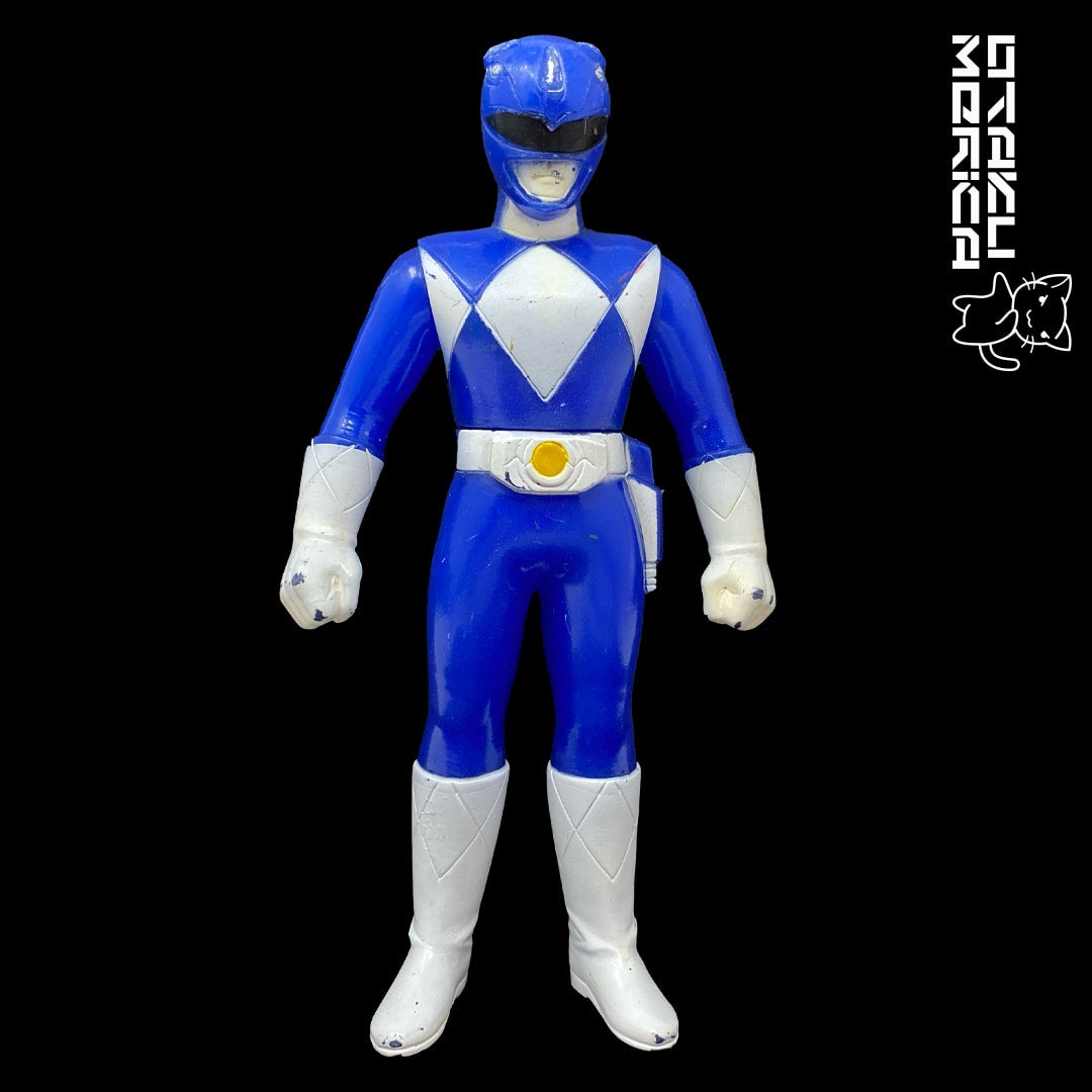 Bandai 1992 Kyōryū Sentai Zyuranger Blue Ranger - Sofubi Figure ...