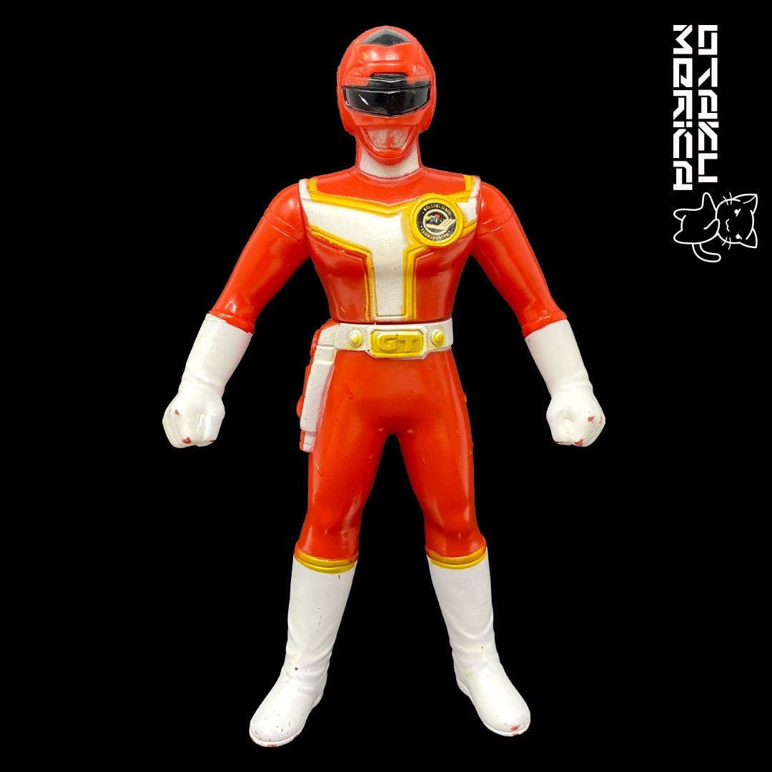 Bandai 1989 Kousoku Sentai Turboranger Red Turbo - Sofubi Figure ...