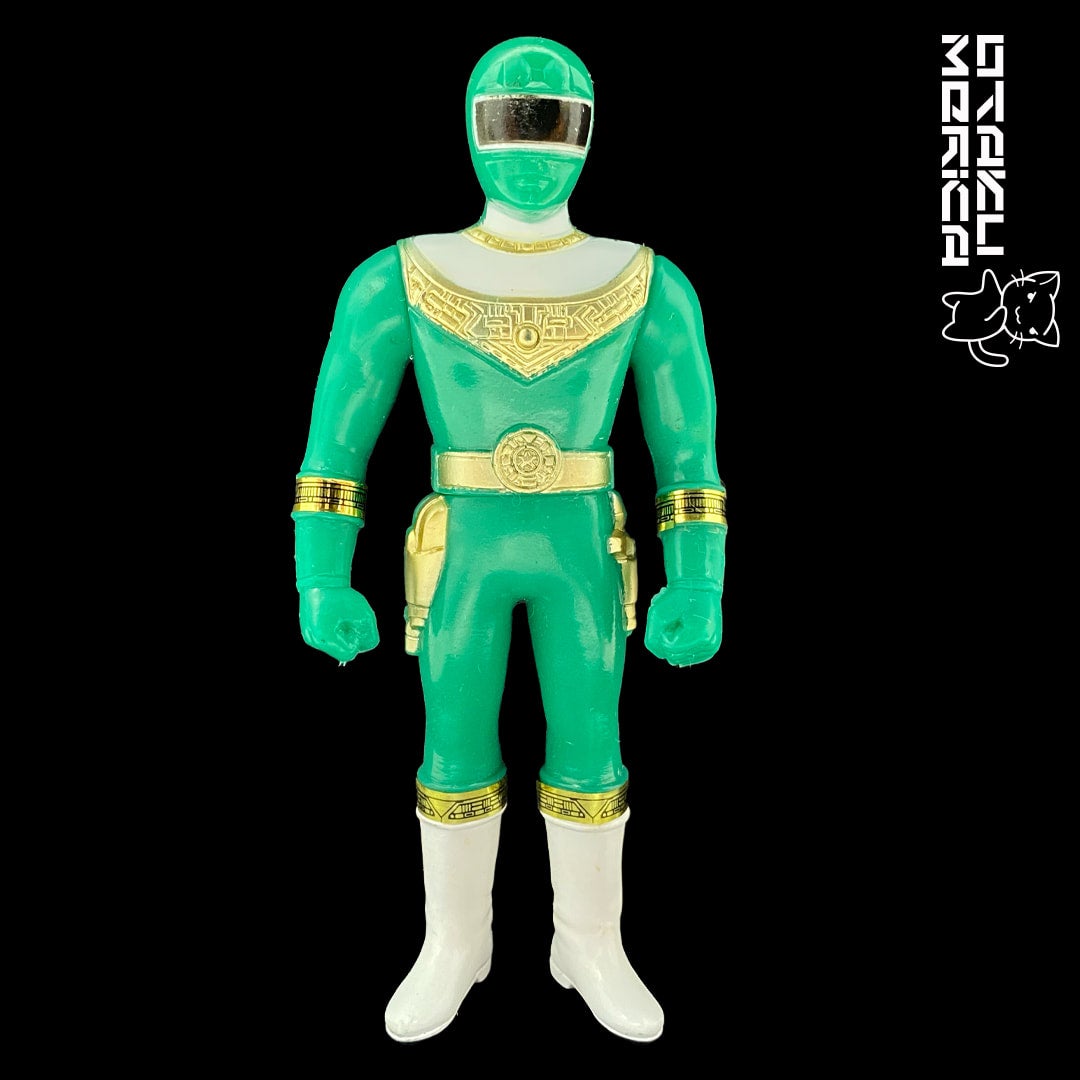 Bandai 1995 Chouriki Sentai Ohranger Green Ranger - Sofubi Figure ...